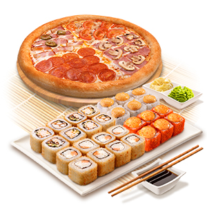 Доставка наборов Пиццы Суши и Вок в Москве и Московской области. «ПиццаСушиВок» +7 (495) 134-33-33